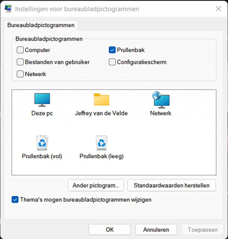Icoontjes aanpassen in Windows 11 | Clickx