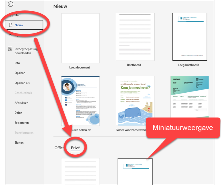 Werken met sjablonen in Word 2024 | Clickx